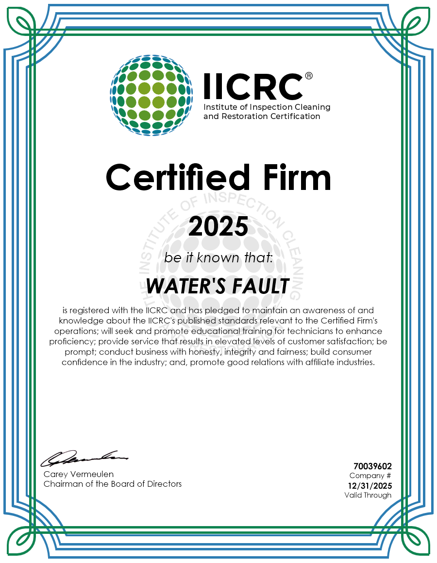 Licenses and Certificates - Water's Fault
